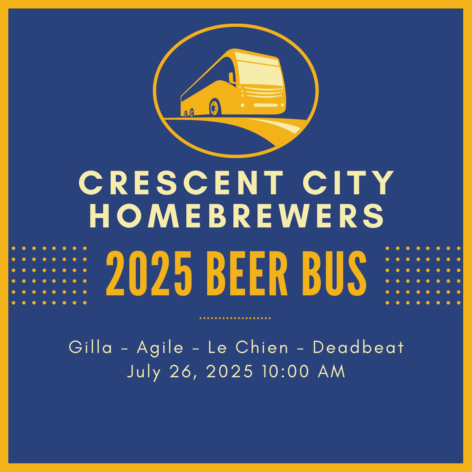 Brewery Bus Tour 2025 – Crescent City Homebrewers